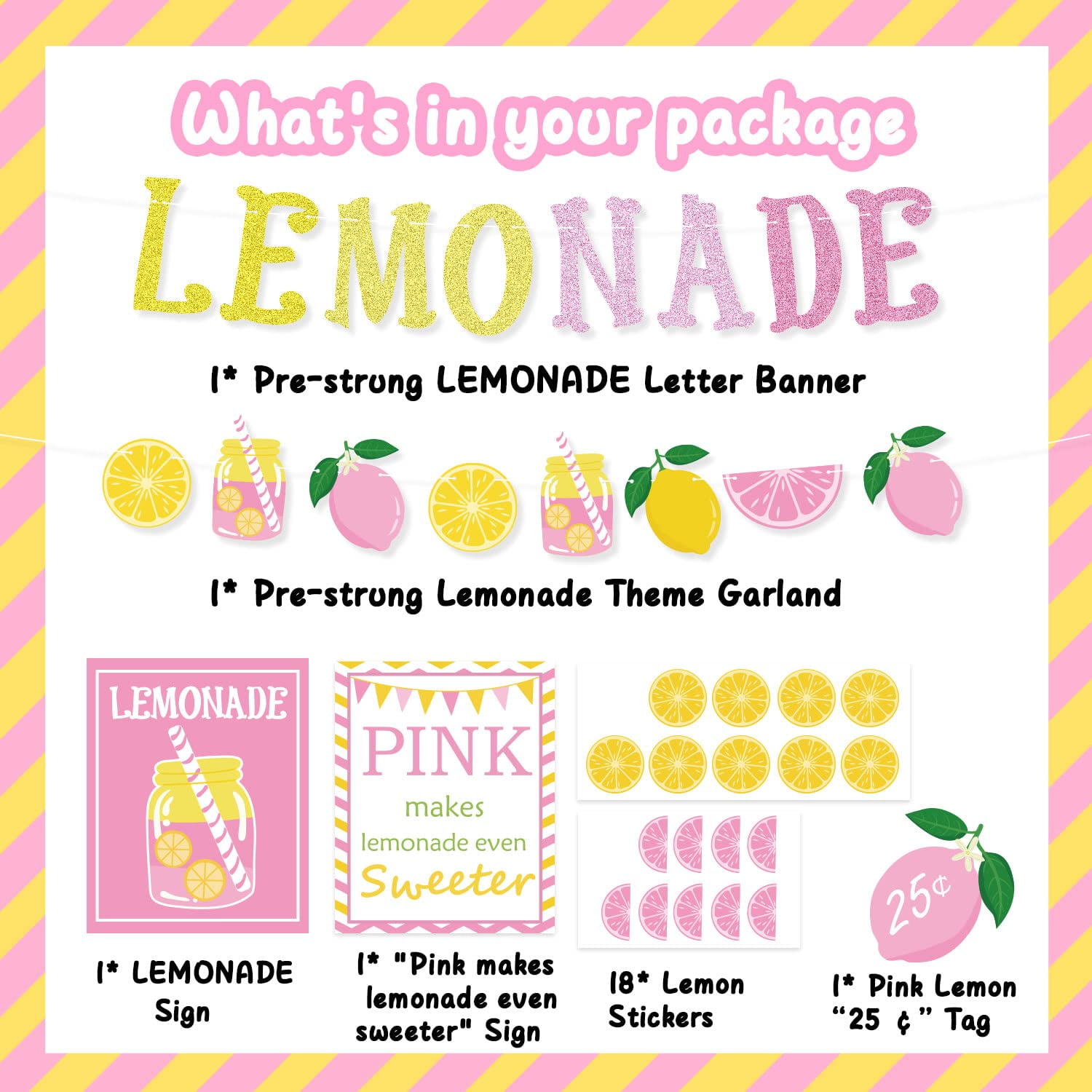 Pink Lemonade Stand Signs