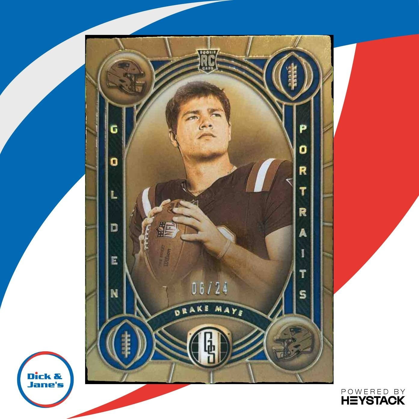 Gold Standard Drake Maye #6 Golden Portraits - Walmart.com