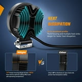 Nilight Led Light Bar 2PCS 4.5" 27W Amber LED Light Pods Round Spot ...