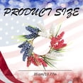 2Pc Patriotic Artificial Wheat Wreath Red White Blue For 4Th Of July ...