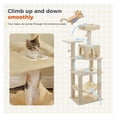 Cat Tree 56.3'' Multi-Level Tower, Cat Condo with Scratching Posts ...