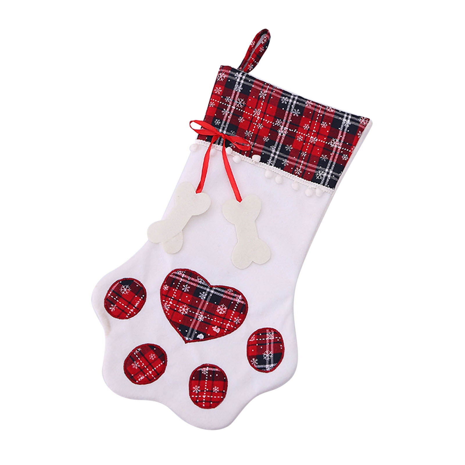 Click here for Generic Pet Christmas Stocking Dog Paw Christmas S... prices