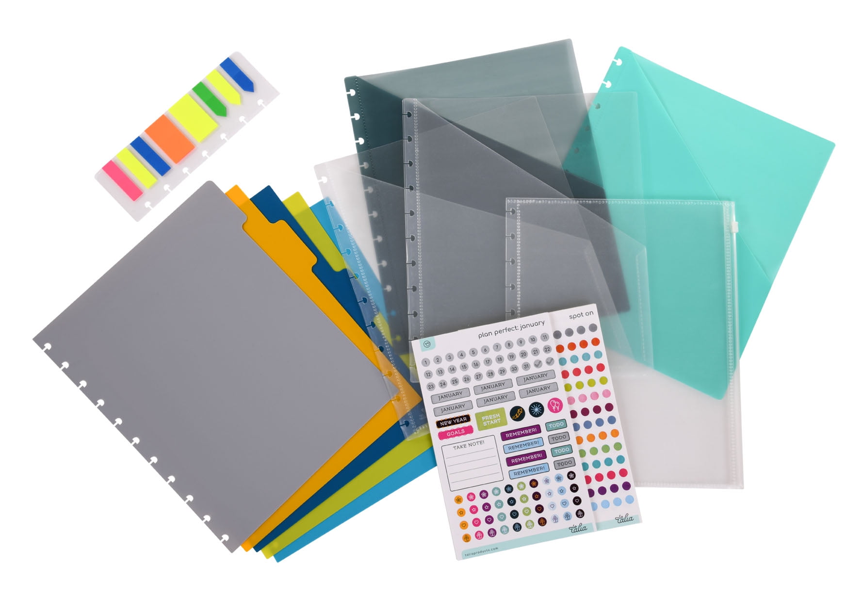 Talia Discbound Notebook Refills (Letter (8.5in x 11in), xAccessory Kit ...