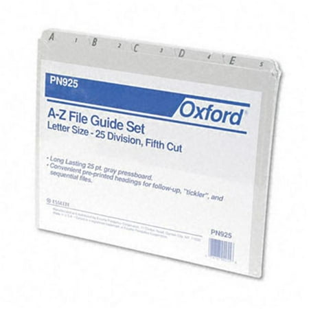 Esselte Pendaflex Recycled Top Tab File Guides Alpha 1/5 Tab Pressboard ...