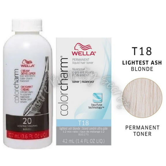 Wella Color Charm Hair Toner T18, Lightest Ash Blonde, 1.4 oz - Walmart.com
