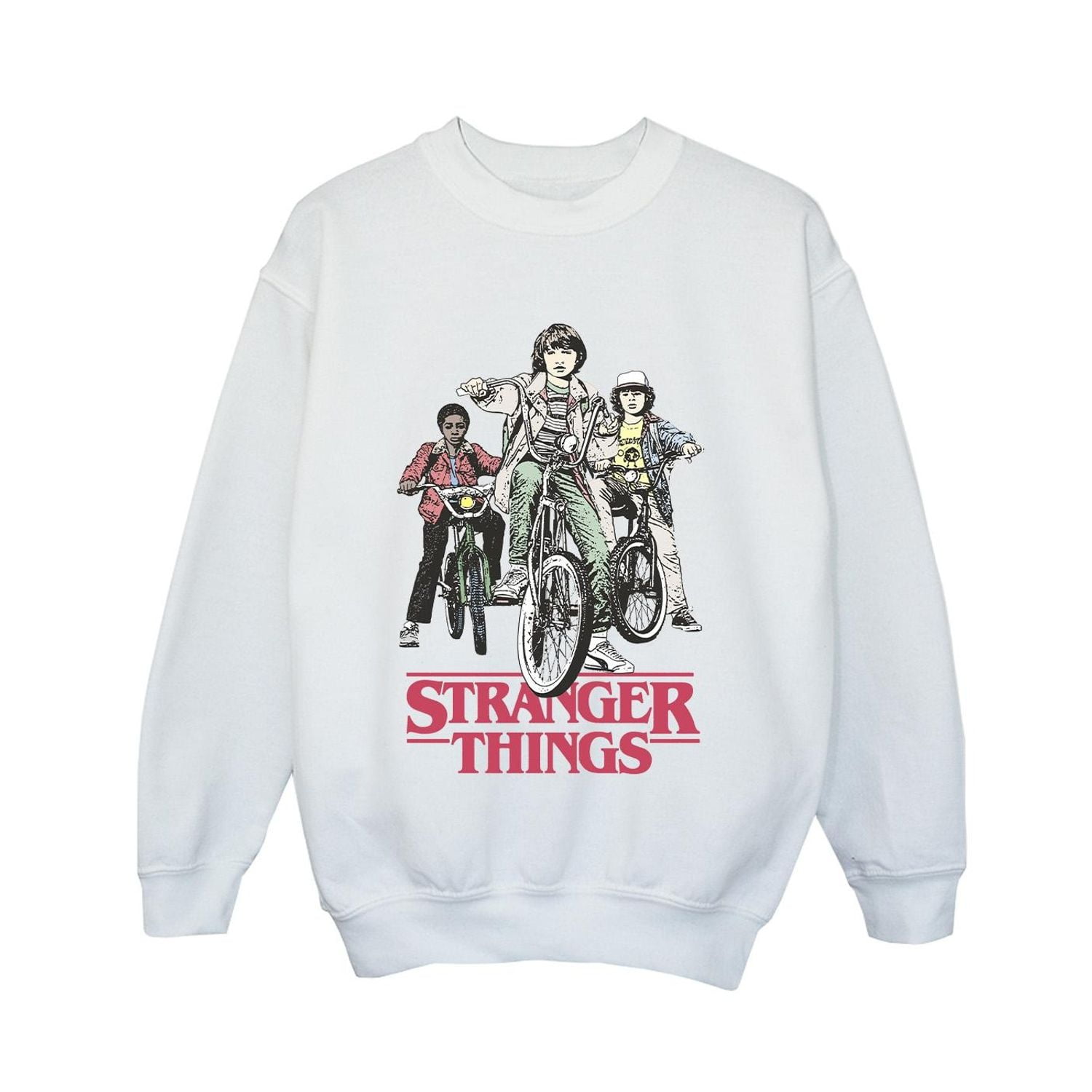 Click here for Netflix Boys Stranger Things Retro Bikers Sweatshi... prices