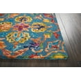 Nourison Vivid Floral Bohemian Teal 2'3" x 7'6" Area Rug, (8' Runner ...