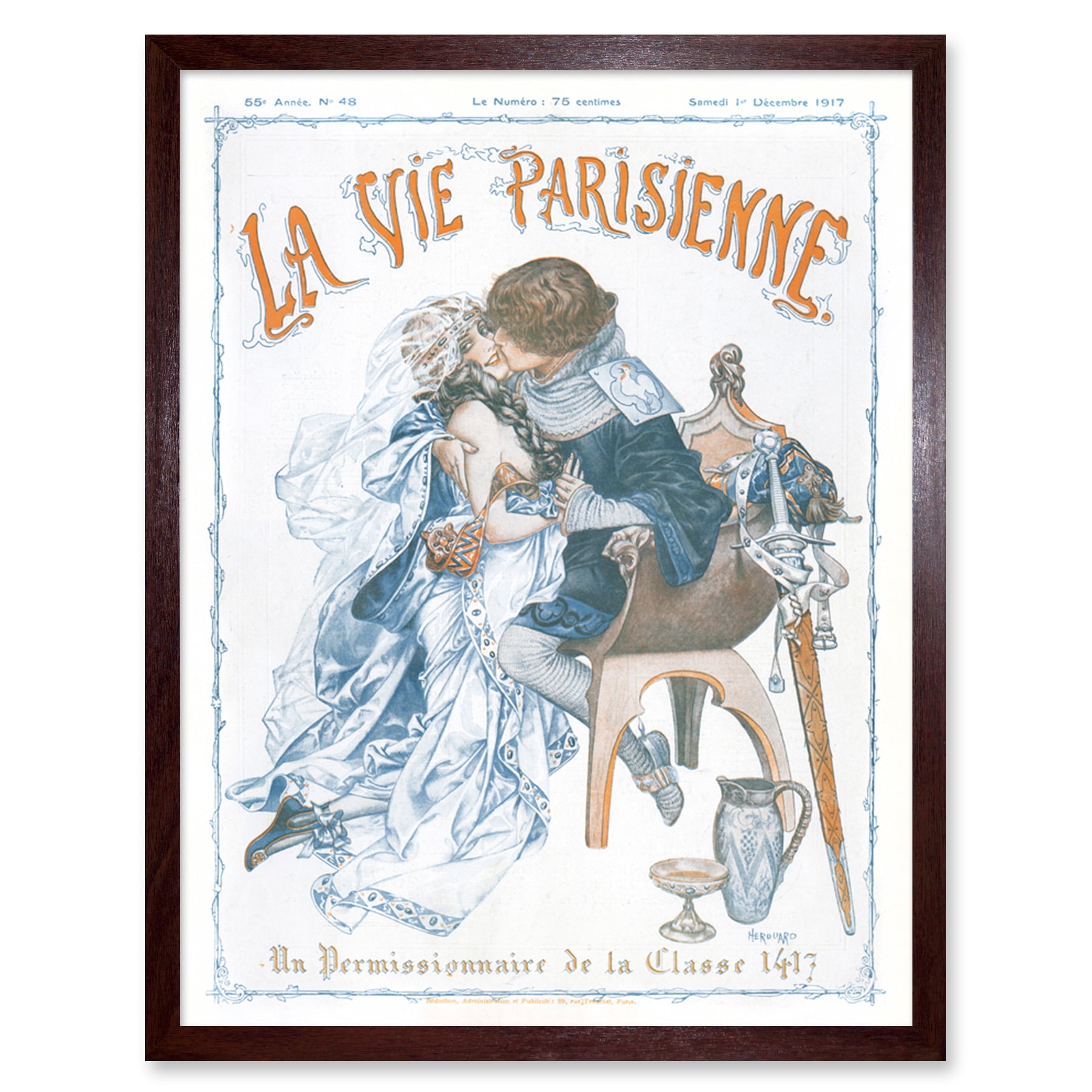 Vintage French Fashion La Vie Parisienne France Medieval Magazine Cover ...