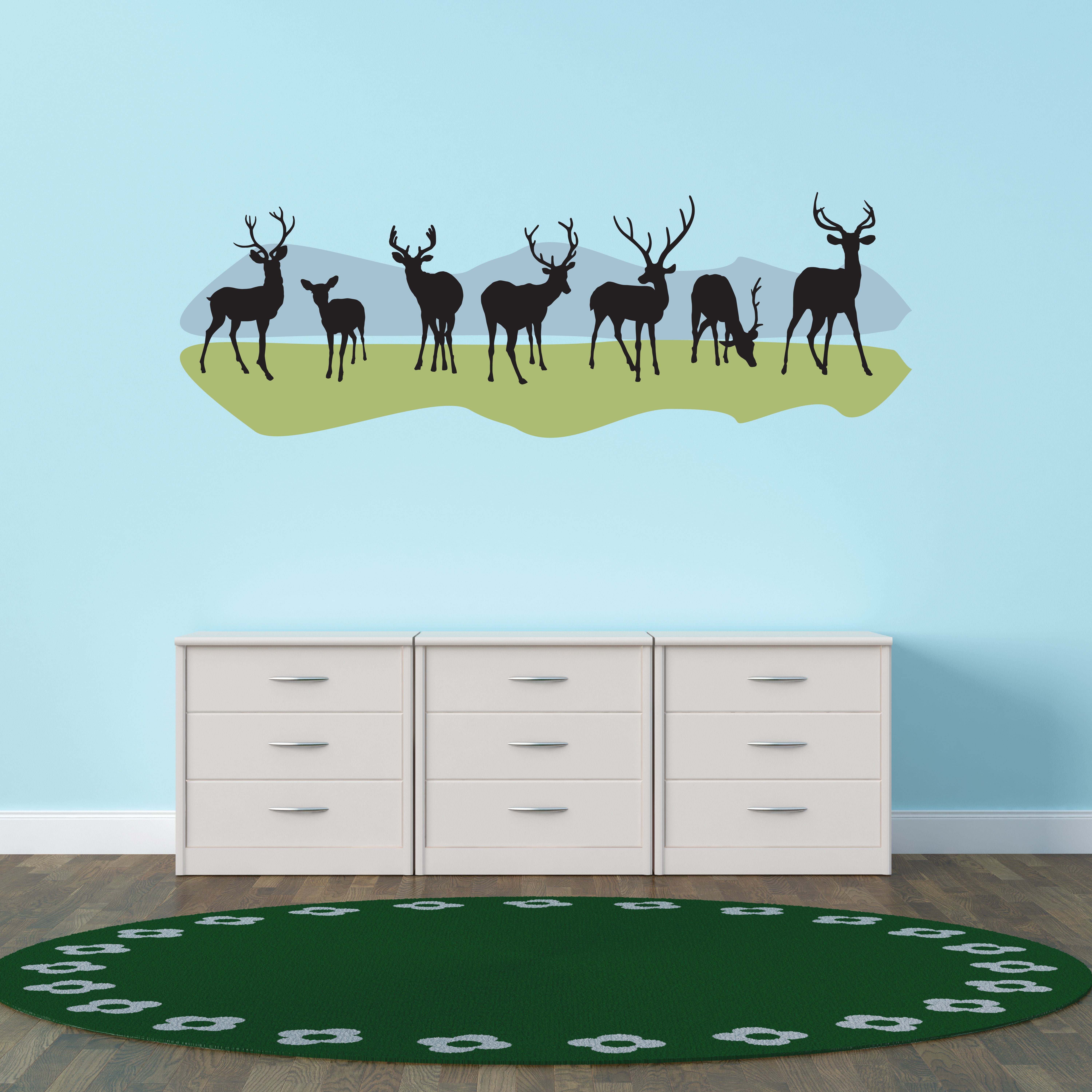 Outdoor Scenes Wall Decals for Boy's Bedroom - Forest Scenery with a ...