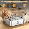 Automatic Pet Water Dispenser for Large Dogs, 15L Stainless Steel Dog ...