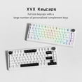 XVX Keycaps 75% Percent - White and Black Keycaps, PBT Keycaps ISA ...