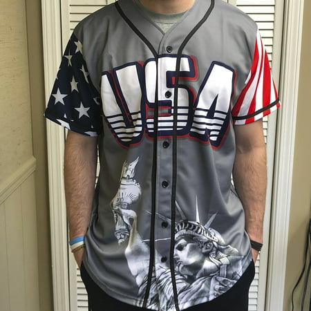 Greater Half - GREY TRUMP #45 BASEBALL JERSEY - Walmart.com - Walmart.com
