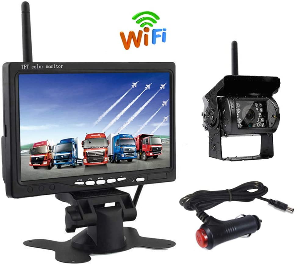 Wireless Backup Camera System HD Digital 7 Inch TFT Monitor for Trucks ...