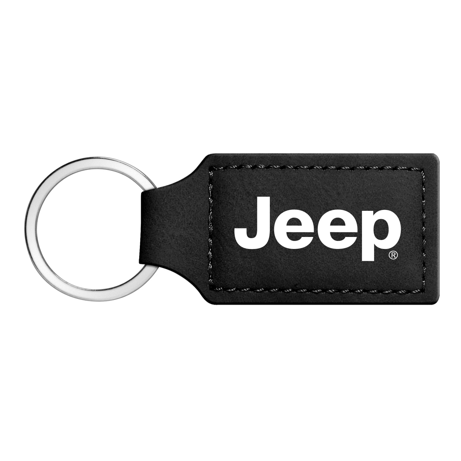 Jeep Rectangular Black Leather Key Chain - Walmart.com