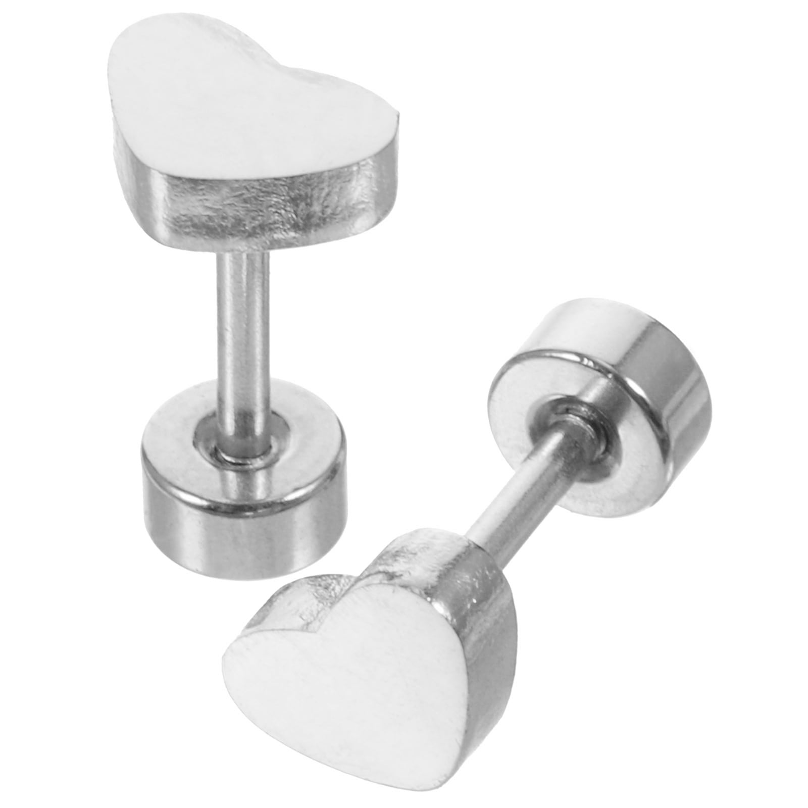 Click here for Unomor 2pcs Heart Shaped Earrings Screw Back Earri... prices