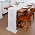 RLESO 6 Pack White Cheesecloth Table Runner 35x120 Inch Gauze Rustic ...