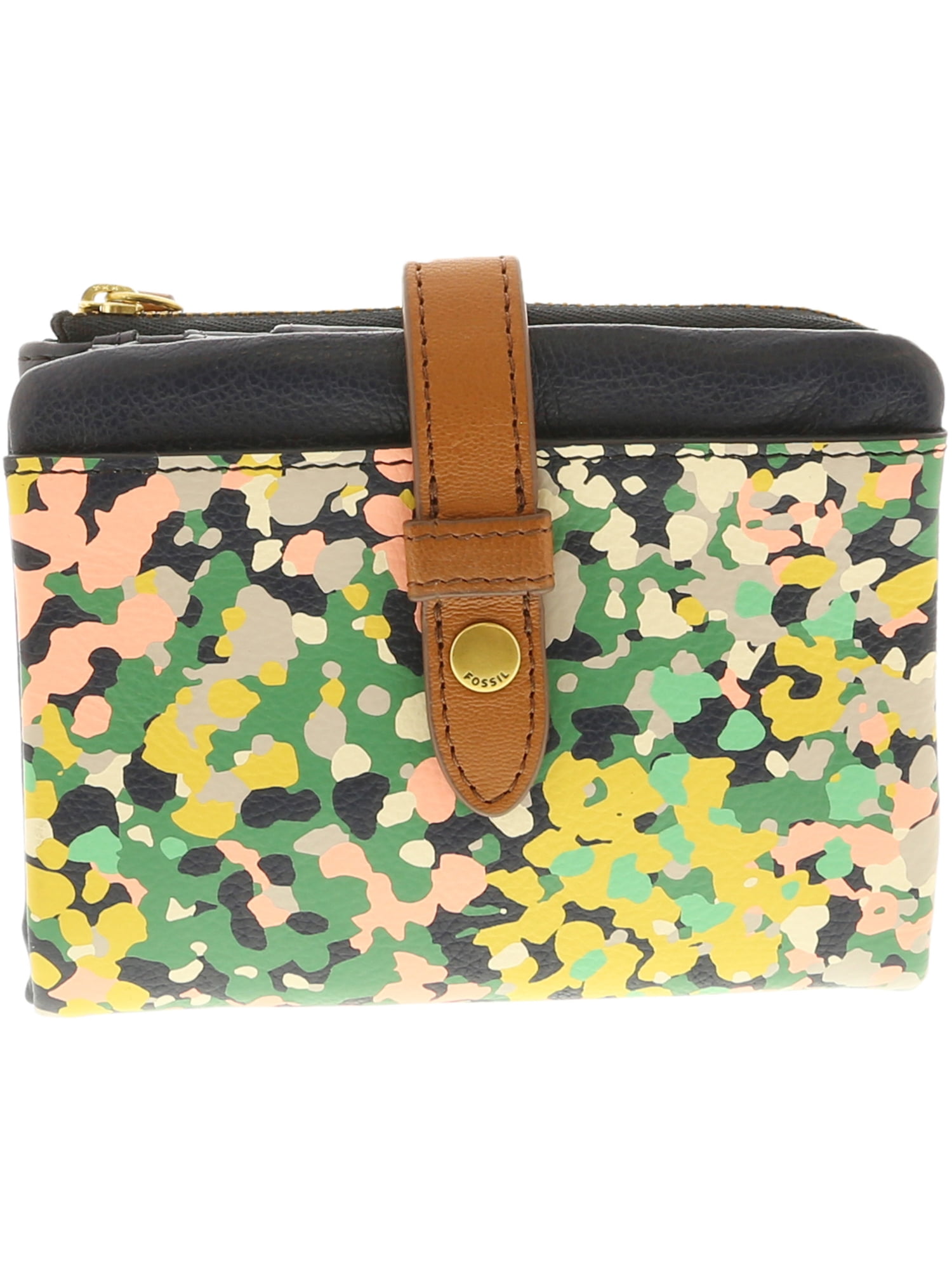 Fossil Women's Fiona Multifunction Leather Wallet - Pink Floral ...
