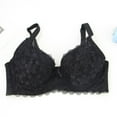 AHTJRT No Underwire Lace Bras for Women Sponge Cup Deep V Seamless Bra ...