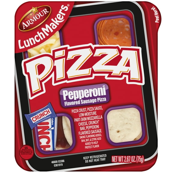 Lunchables Premade Pizza with Cheese & Pepperoni, Drink Included, Kids ...