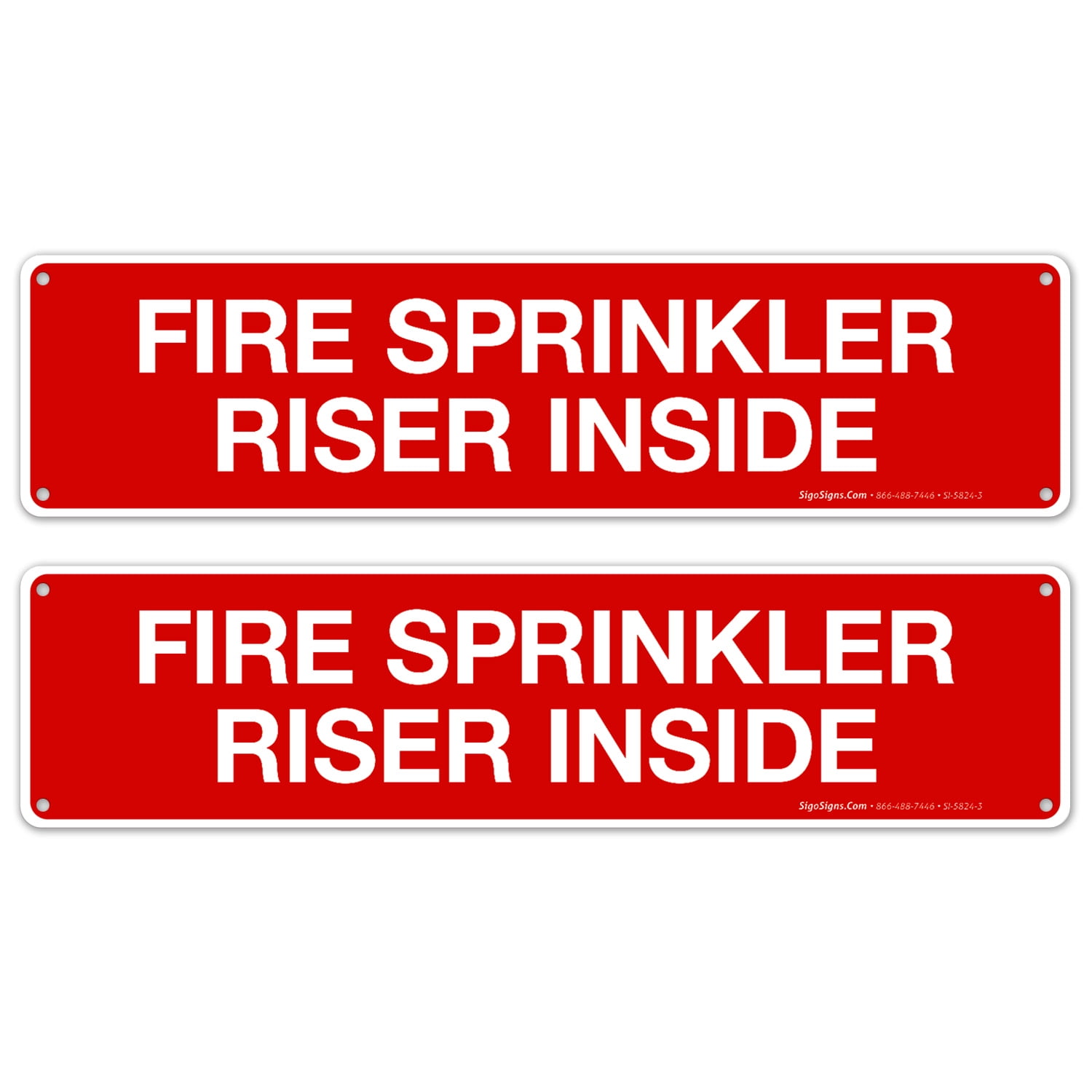 Fire Sprinkler Riser Inside Sign, Fire Safety Sign, - Walmart.com