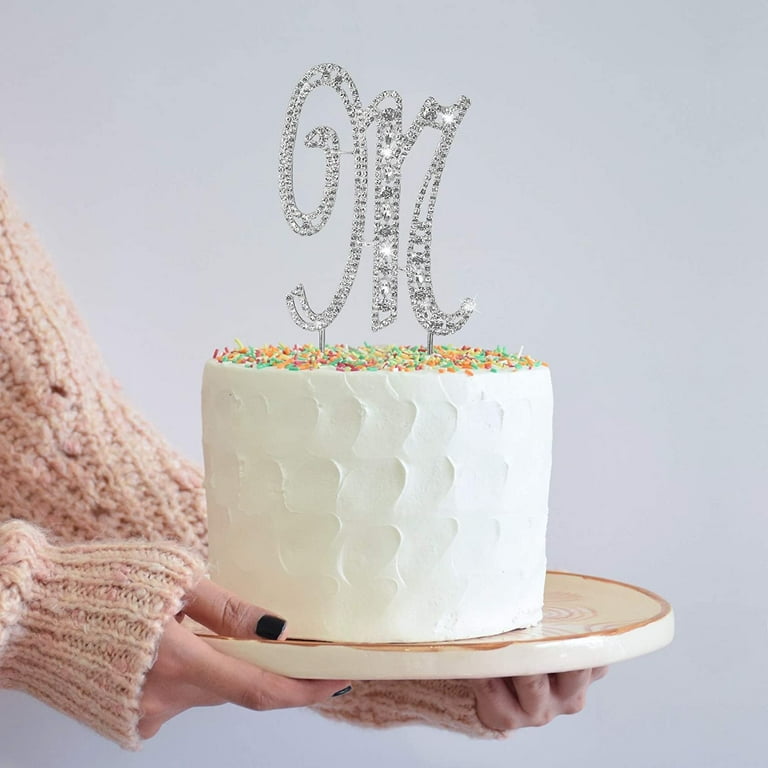 Monogram Letter Cake Toppers Letter Cake Toppers Acrylic Alphabet ...