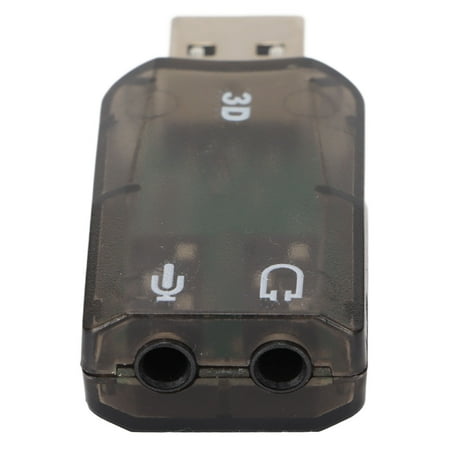 Domqga USB Sound Card Stereo Virtual 5.1 Channel External Sound Adapter ...