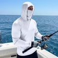 Bbyeadc Men's Outerwear UV Guard Hooded Tops With Facial Cover UPF 50 ...