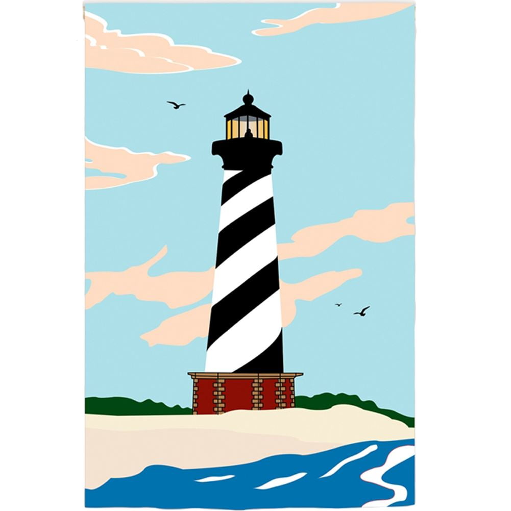 Evergreen Applique House Flag - Cape Hatteras Lighthouse - Walmart.com