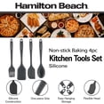 Hamilton Beach Silicone Baking 4pc Tool Set with Turner, Spoon, Spatula ...