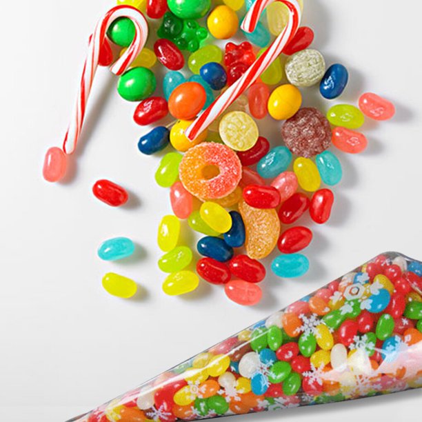 100pcs Candy Cone Bag Party pouch cone Popcorn Ice Cream Cookies bag ...