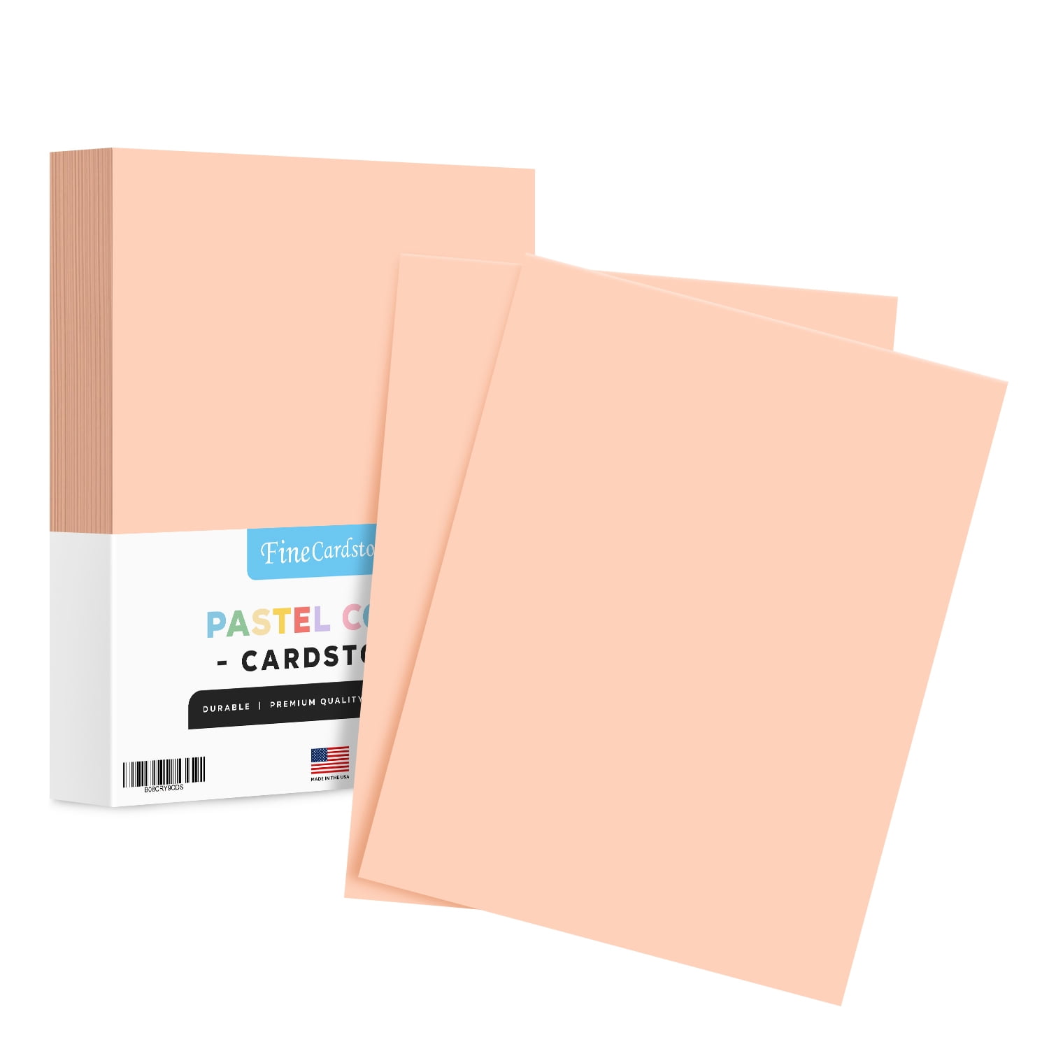 Peach Card Stock Paper - for Stationery Art and Craft, Printing and ...