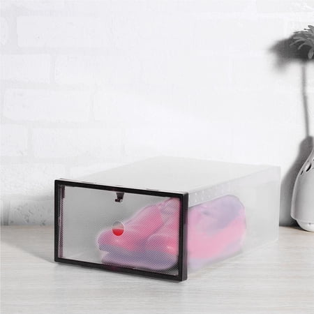 Portable Stackable Plastic See-Through Drawer-Type Shoes Storage Box ...