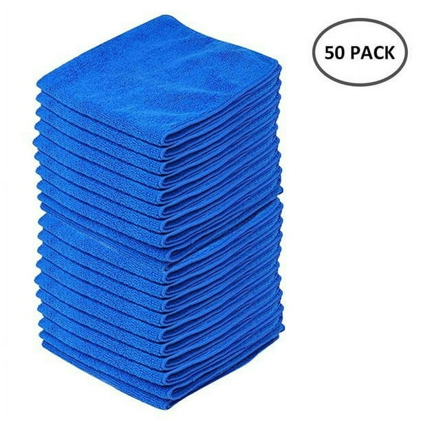 50 Pack Microfibre Cleaning Cloths Lint-free Soft Dusters Towel ...