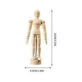 xjwjuw 15cm Human Model Jointed Puppet, Articulated Wooden Doll for ...