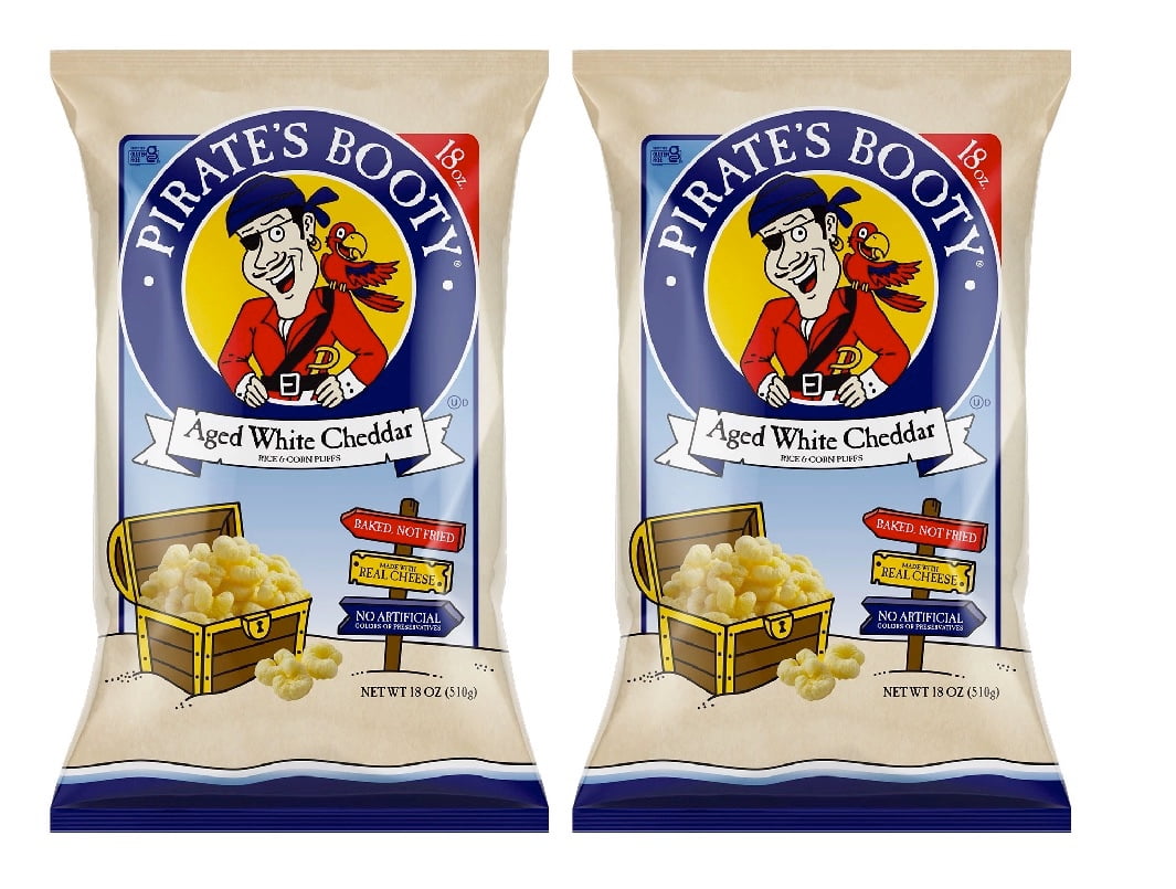 Pirate's Booty Aged White Cheddar Puffs 2PK (18 oz.) - Walmart.com