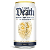 Liquid Death Mountain Water, Still 12oz Cans, 6-Pack, Naturally Sourced ...