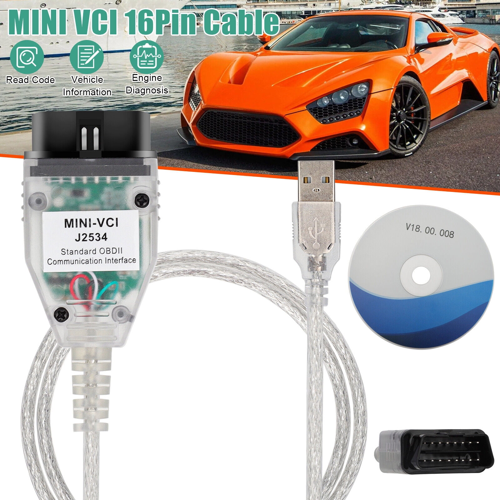 Click here for Ronshin Mini Vci J2534 Obd2 Car Diagnostic Cable O... prices