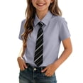 Annhoo Kids Boys Short Sleeve Dress Shirt with Tie Soft Breathable ...