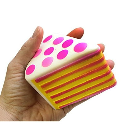 curious Minds Busy Bags Large cake Slice Squishy Slow Rise Sweet Treat ...