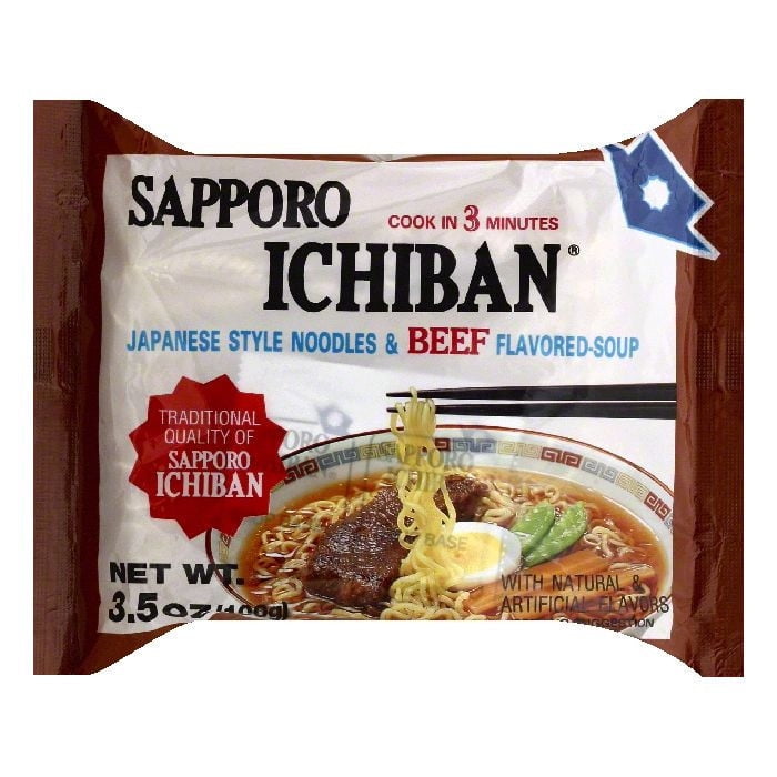 Sapporo Ichiban Japanese Style Ramen in Rich Beef Broth, 3.5 oz ...