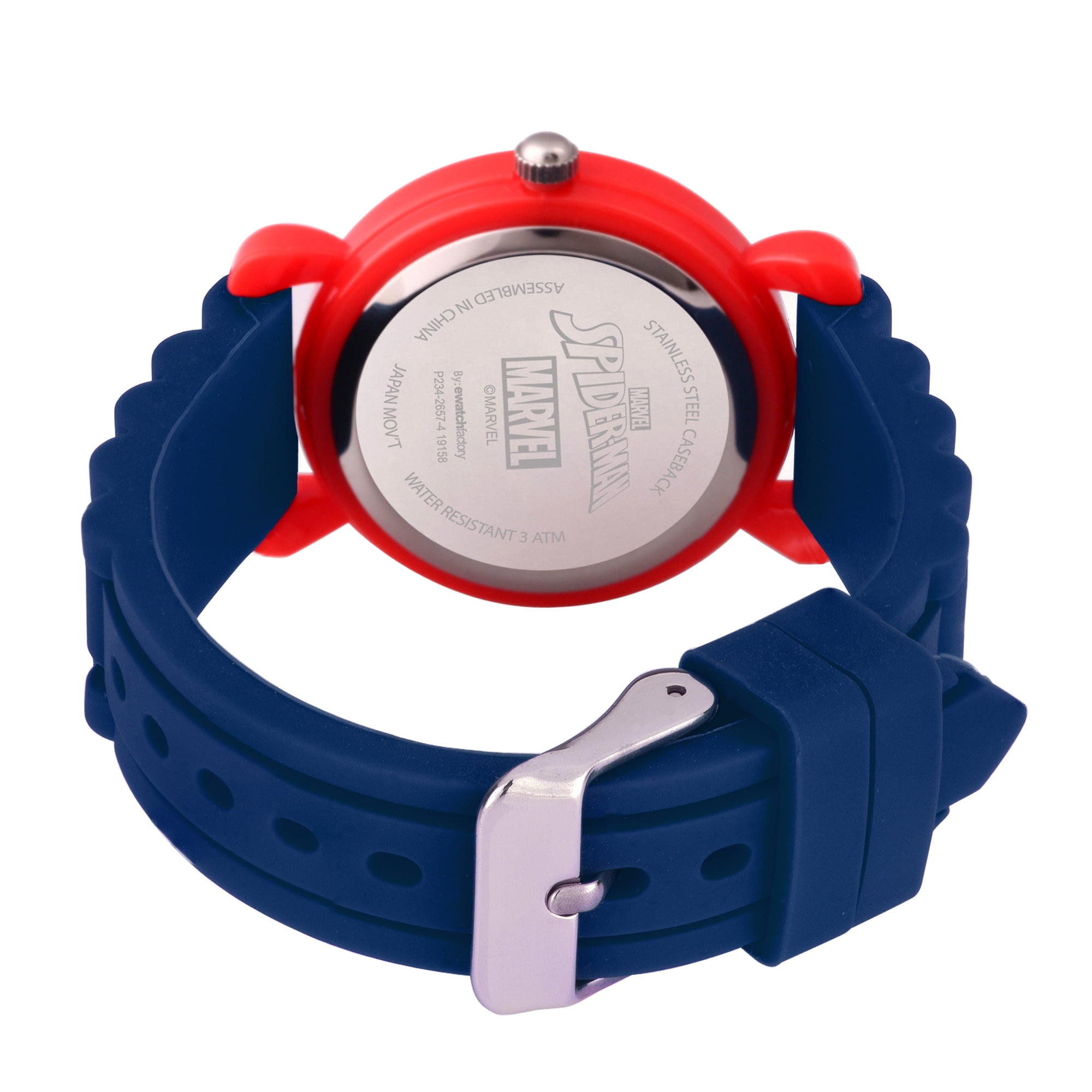 Marvel Spider-Man Boys’ Red Plastic Watch, 1-Pack