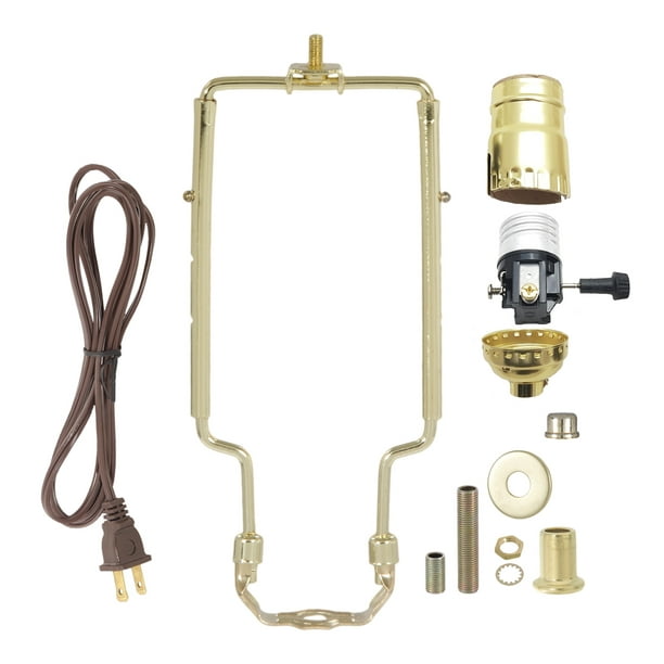 B&P Lamp® Brass Plated Finish Table Lamp Wiring Kit with an Adjustable ...