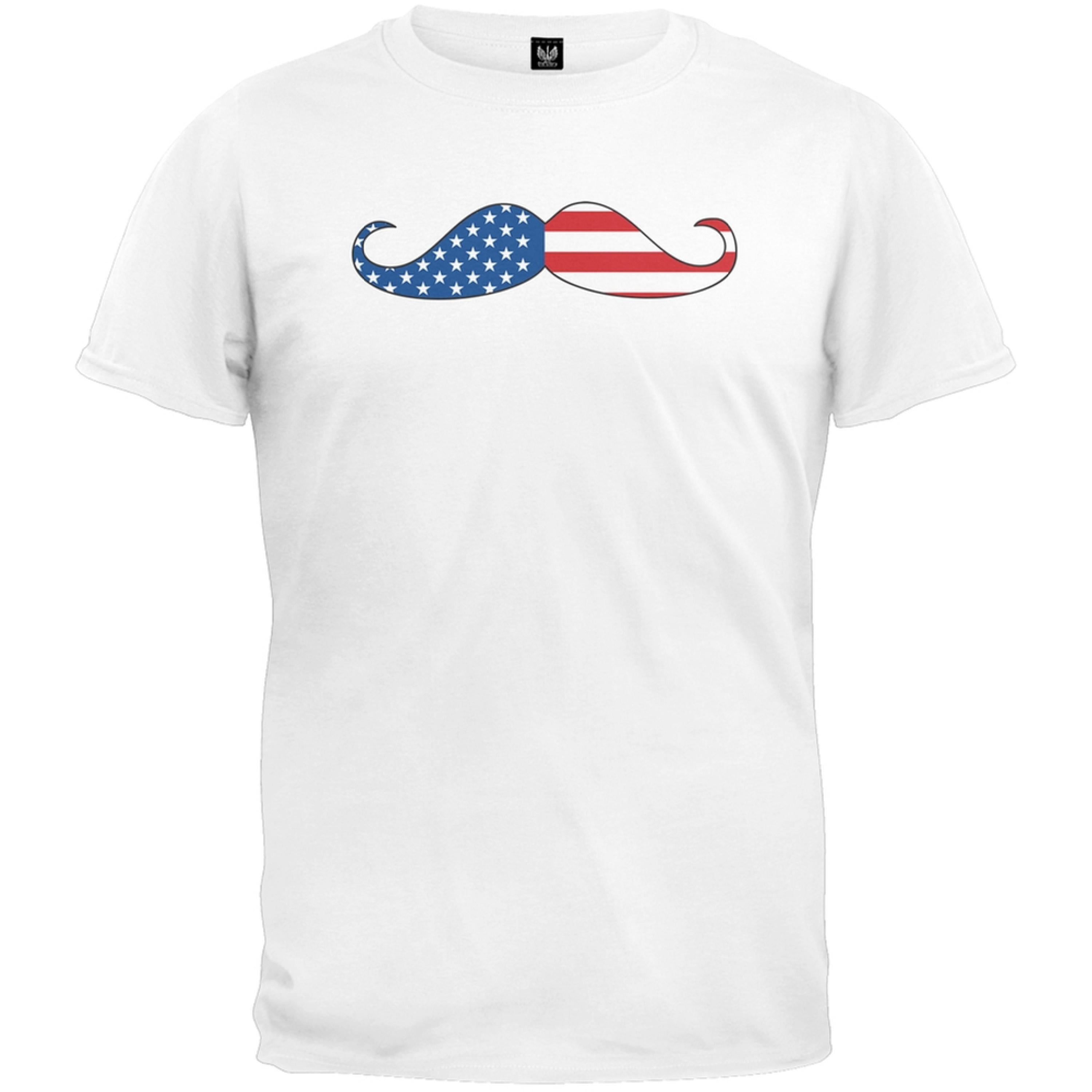 America Mustache T-Shirt - Medium - Walmart.com