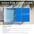 Blue 7.1 x 7.1 FT Square Solar Pool Cover - Upgraded Thick and Hot Tub ...