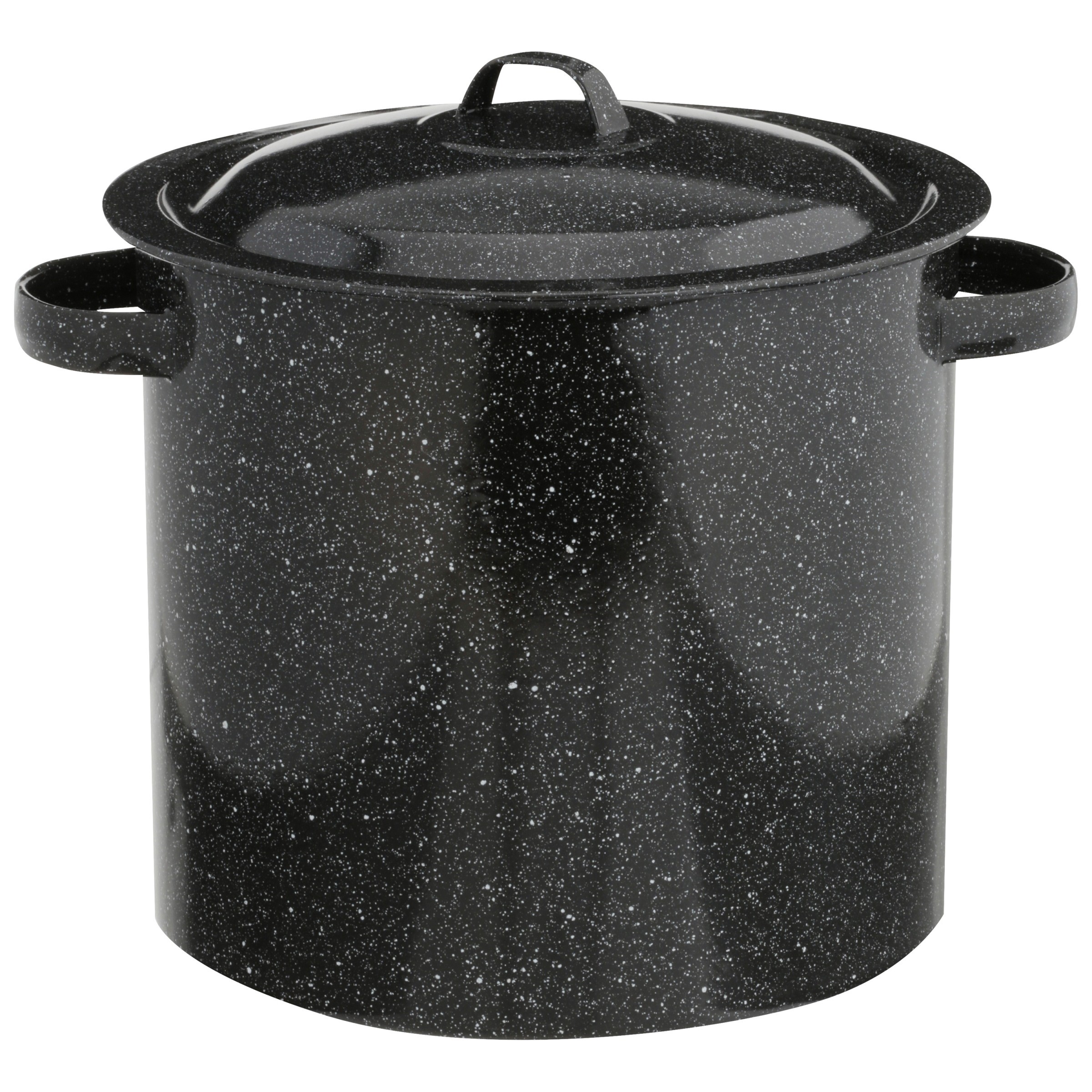 Granite Ware Enamel On Steel 12 Quart Stock Pot With Lid Black Granite Ware Enamel On Steel 12 Quart Stock Pot With Lid Black
