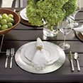 100PCS Round Silver Disposable Paper Placemats, 13" Mirrored Charger ...