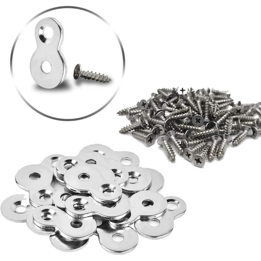 40 Pack Figure 8 Shaped Steel Desk Top Fastener Clip, Heavy Duty Figure ...