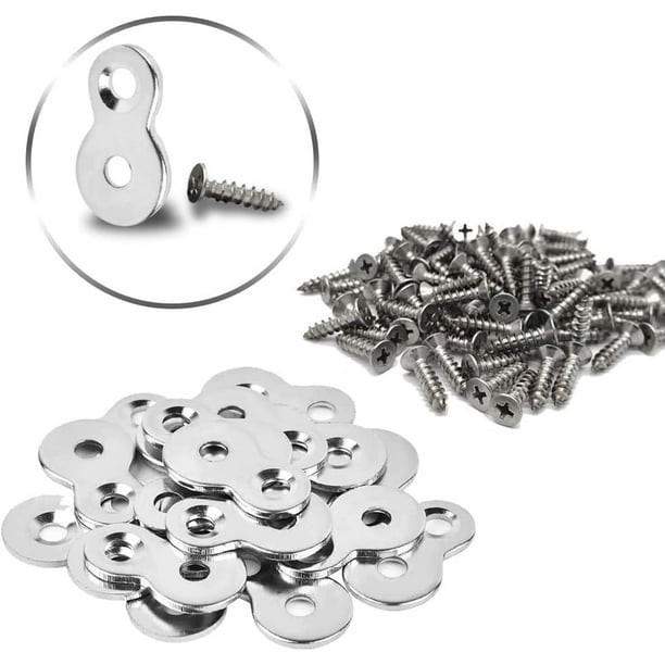 40 Pack Figure 8 Shaped Steel Desk Top Fastener Clip, Heavy Duty Figure ...