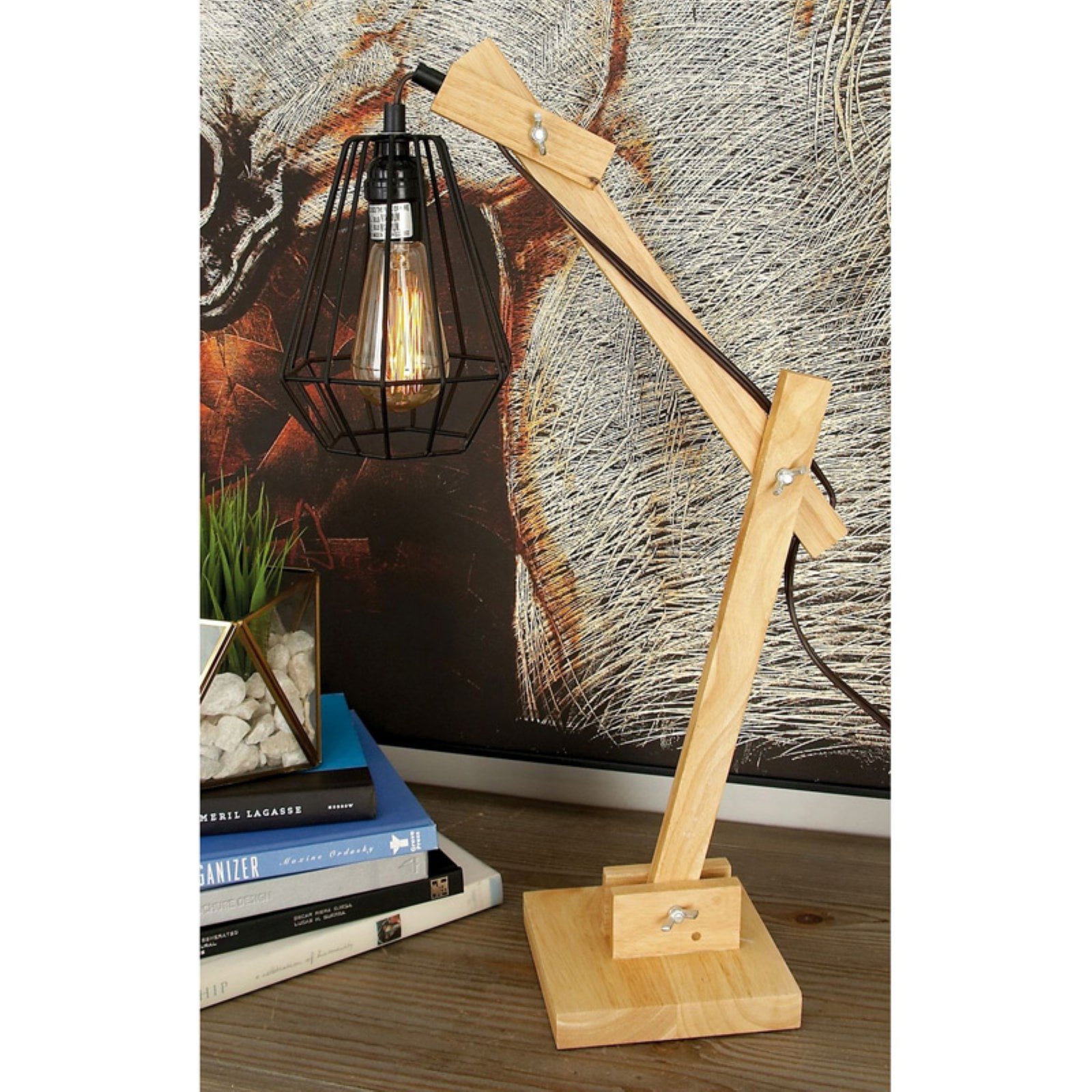 Fabulous Wood Table Lamp With Bulb - Walmart.com