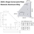 FUGee-10PCS L Shape 2020 Corner Bracket Outside Joint Plate for 2020 ...